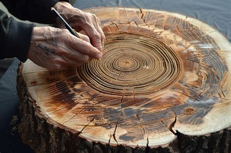 Premium Photo Counting Tree Rings For Age Determination Ar Generative Ai