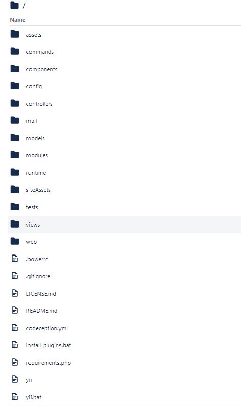 Php How To Start Cloned Rep Yii2 Stack Overflow