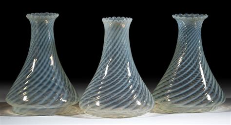 Angle Opalescent Swirl Lamp Shades Lot Of Three Sold At Auction On