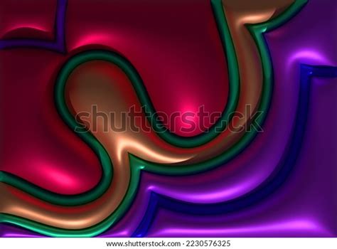 3d Llustration Bean Shape Curve Pattern Stock Illustration 2230576325