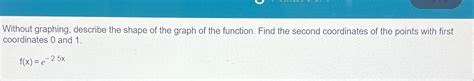 solved without graphing describe the shape of the graph of