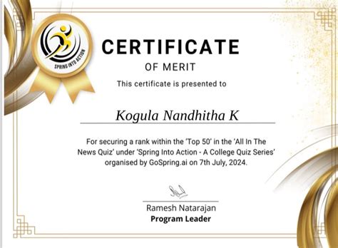 Excited To Share That I Secured The 9th Rank In The Top 50 For The