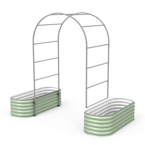 Reviews For Vego Garden Garden Modular Arched Trellis System Single Section 3 0 Ft Long