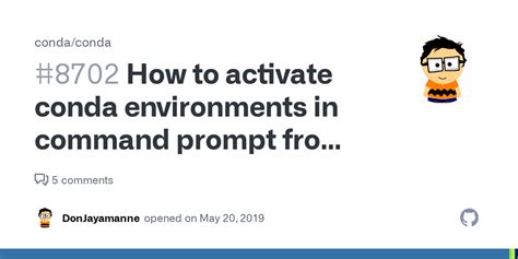 How To Activate Conda Environments In Command Prompt From Within Vs