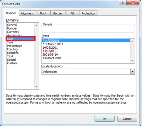cara merubah format tanggal di excel menjadi dd mm yyyy