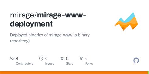Github Miragemirage Deployment Deployed Binaries Of Mirage