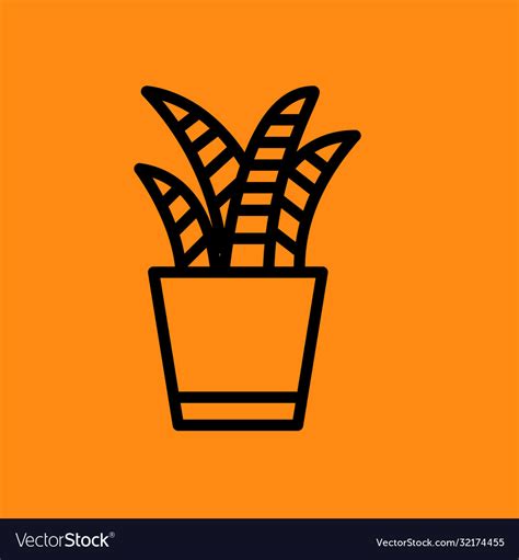 Plant In Pot And Tree Icon Royalty Free Vector Image