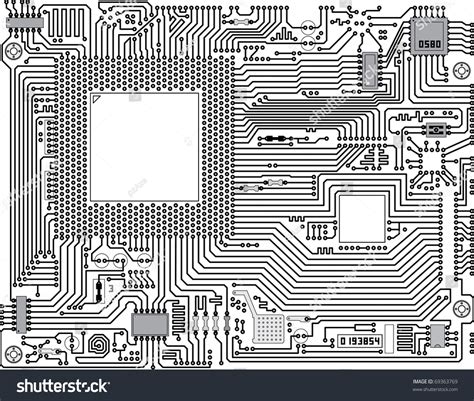 Circuit Board Electronic Digital Background Technology 库存矢量图（免版税）69363769 Shutterstock
