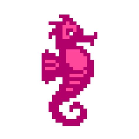 Premium Vector 8 Bits Pixels Sea Horse Vector