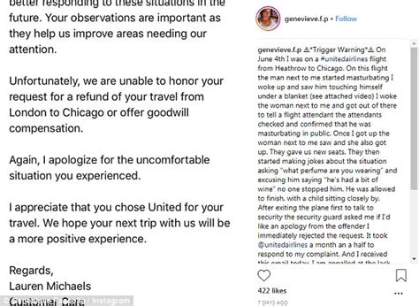 United Airlines Staff Made Jokes After A Man Masturbated Near Her