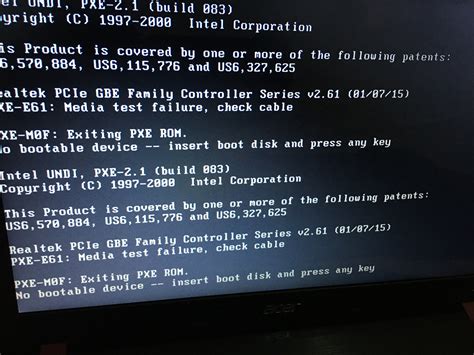 Aspire E Shows No Bootable Device Insert Boot Disk And Pree Any Key Acer Community