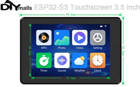 Diymalls 35 Inch Esp32 S3 Ips Display Capacitive