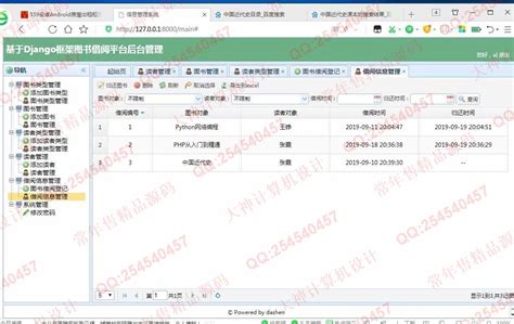 1057大神python基于django图书借阅管理系统 python技术类源码设计 计算机源码设计网