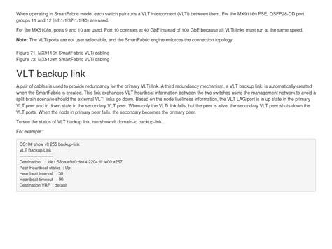 Switch To Switch Vlti Cabling Dell Poweredge Mx Networking Deployment Guide Dell