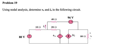 Solved Problem 19using Nodal Analysis Determine Vo ﻿and