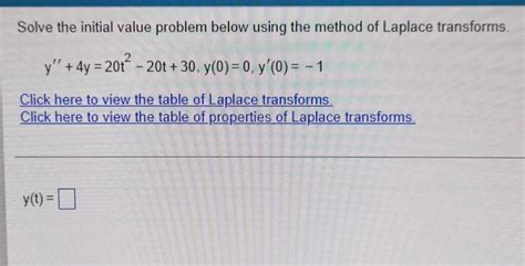 Solved Solve The Initial Value Problem Below Using The