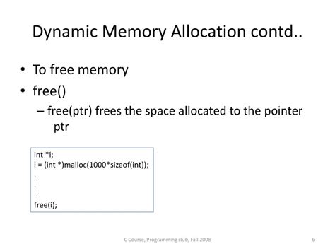 7 pointers dynamic memory ppt download