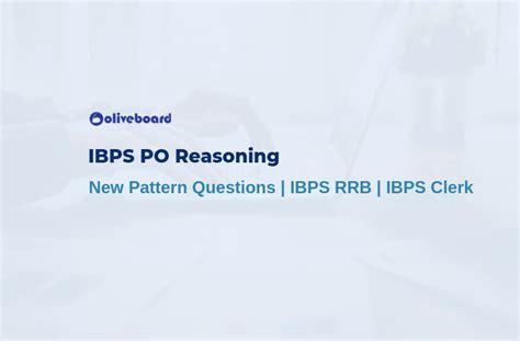 IBPS PO 2019 Reasoning New Pattern Questions IBPS RRB PO