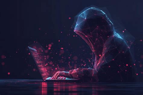 Premium Photo Portrait Of A Hacker Made With Technological