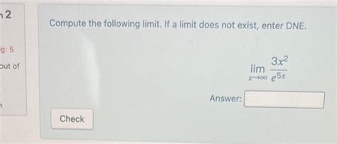 solved compute the following limit if a limit does not