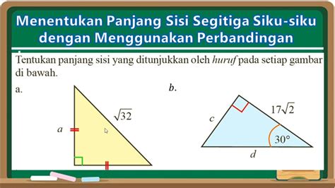 Menentukan Panjang Sisi Segitiga Siku Siku Sama Kaki Dan Segitiga