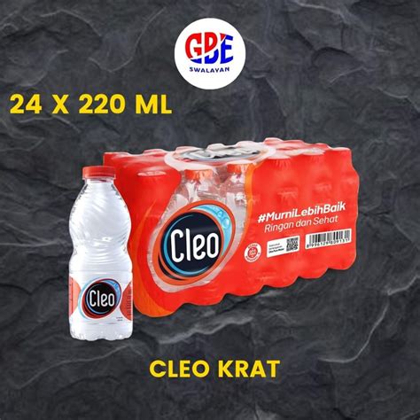 Jual Cleo Krat Minuman Air 12 X 220 Ml Shopee Indonesia