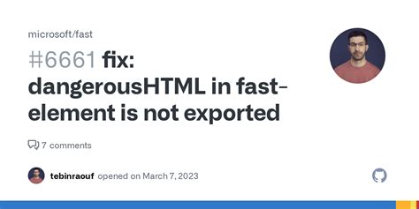 fix dangeroushtml in fast element is not exported · issue 6661