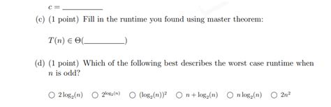 Solved Below Is An Algorithm Which Computes ∑i0ni2nn1