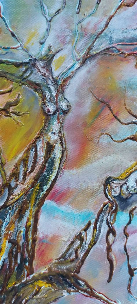 Sisters Nude Abstract Painting By Tania Mills Saatchi Art
