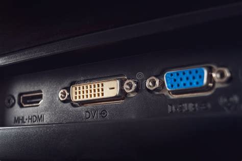 Dvi Hdmi Digital And Vga Analog Video Connector For Connecting An External Tv Screen Monitor To