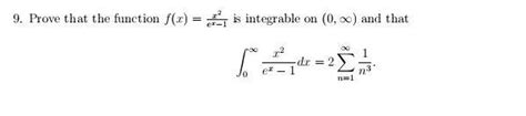solved 9 prove that the function f x ex−1x2 is integrable
