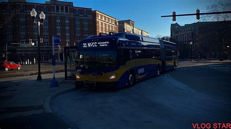 Dash 2021 New Flyer Xe60 0904 On Route 31 Nvcc Alexandria Campus Short Ride Youtube