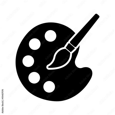 Color Palette Icon On White Background Stock Vector Adobe Stock