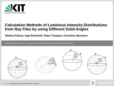 Pdf Calculation Methods Of Luminous Intensity Distributions · Light Technology Institute Pdf Calculation Methods Of Luminous Intensity Distributions · Light Technology Institute