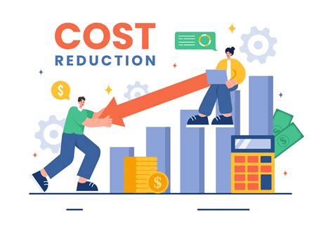 Cost Reduction Illustration Depicting Decrease Price Minimization Or