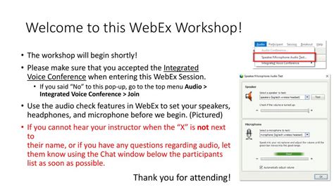 Welcome To This Webex Workshop Ppt Download