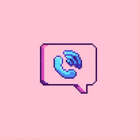 픽셀 아트 대화 아이콘 프리미엄 벡터