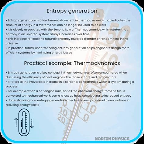 Entropy Generation Understanding Control And Applications In Thermodynamics