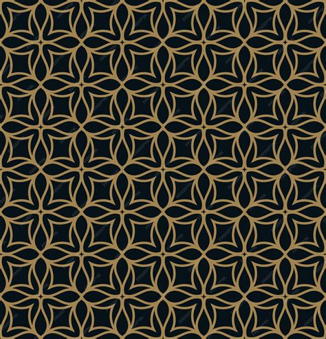 Premium Vector Seamless Pattern Elegant Linear Ornament Geometric Stylish Background Vector