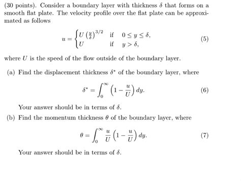 Solved Consider A Boundary Layer With Thickness Delta That