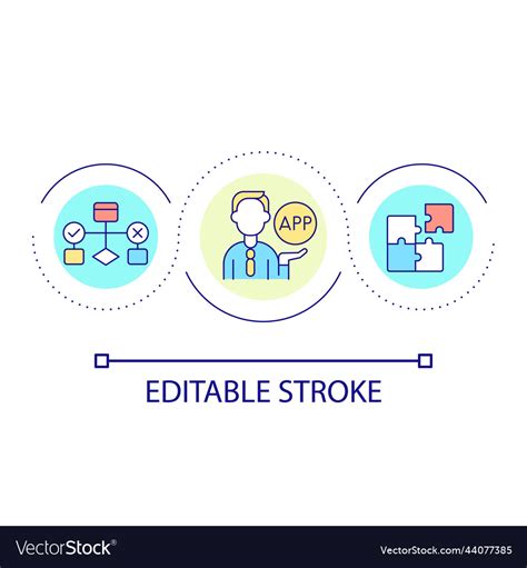 apps development loop concept icon royalty free vector image