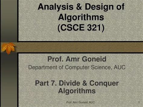 PPT Analysis Design Of Algorithms CSCE 321 PowerPoint Presentation ID 4390287