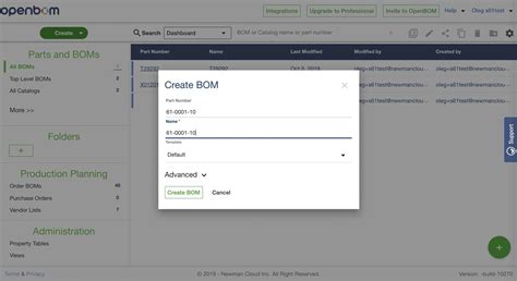 Your First Bill Of Materials In Openbom Openbom