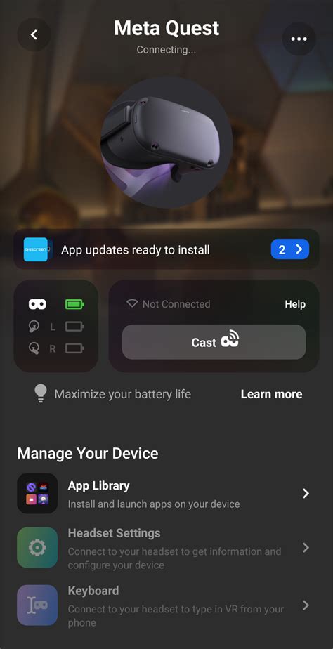 Quest App Not Connecting To Headset Roculus