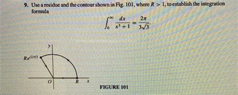 Solved Use A Residue And The Contour Shown In Fig Chegg