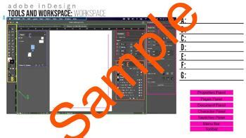 Identifying Adobe InDesign Tools And Workspace Drag And Drop Activity PowerPoint