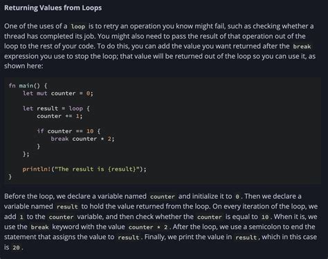 Why Can Break Return Values Rlearnrust
