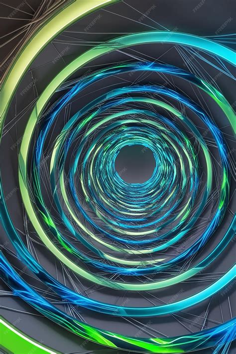 Technology Digital Cyberspace Data Network Connection Perspective View Illustration Background