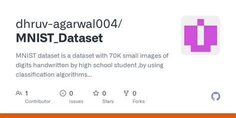 GitHub Dhruv Agarwal004 MNIST Dataset MNIST Dataset Is A Dataset With 70K Small Images Of