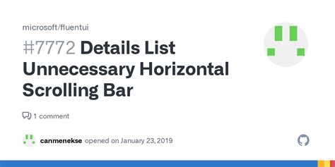 Details List Unnecessary Horizontal Scrolling Bar Issue Microsoft Fluentui GitHub